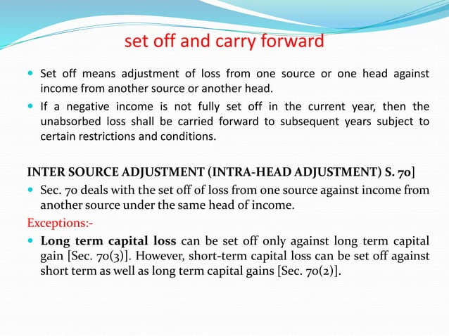 Set off and carry forward losses | PPTX | Stocks and Bonds | Personal ...