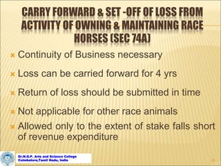 Set off and carry forward of losses | PPT