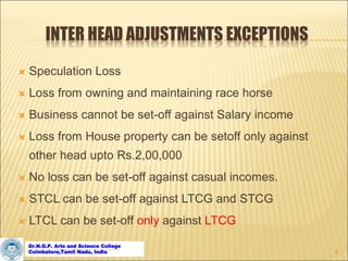 Set off and carry forward of losses | PPT