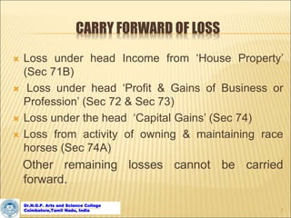 Set off and carry forward of losses | PPT