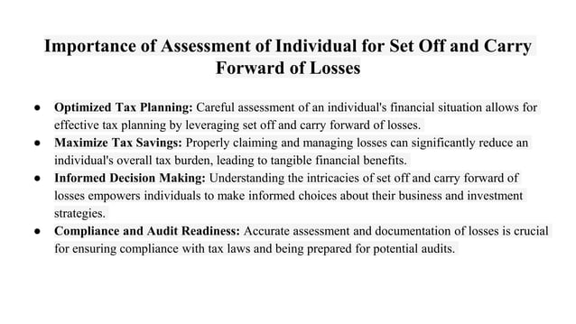 Set off and carry forward of losses and assessment of individuals.pptx