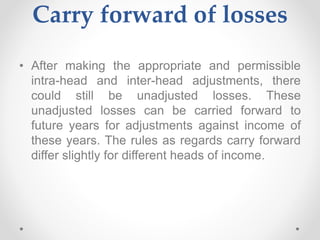 Set off and carry forward | PPTX | Stocks and Bonds | Personal Investing