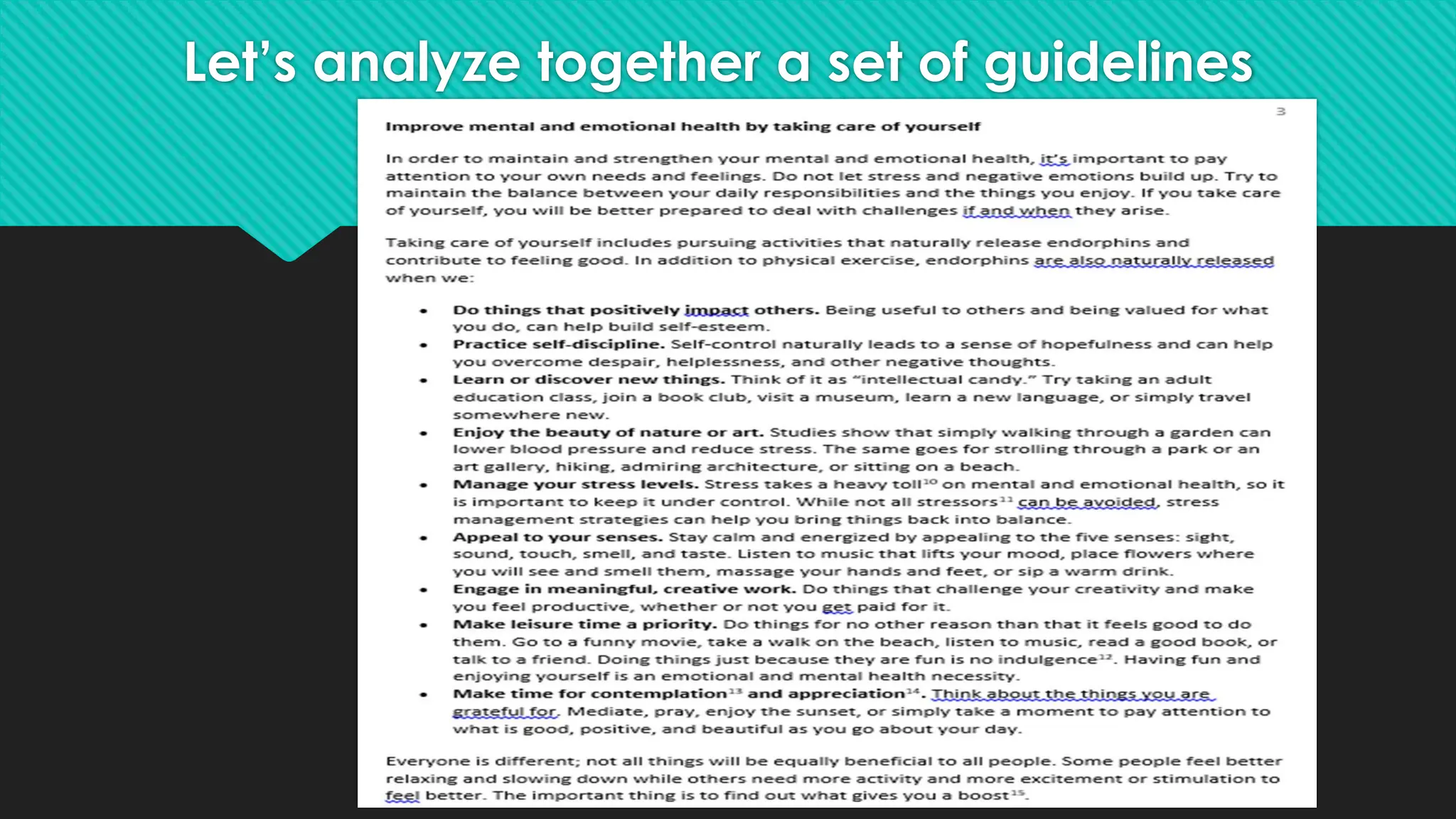 Set of Guidelines - text type - literature | PDF