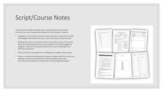 Set of training materials | PPTX | Homework and Study | Education