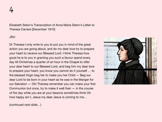 Christmas With Saint Elizabeth Ann Seton | PPT