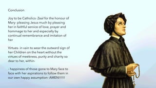 St. Elizabeth Ann Seton's notes on the Assumption of Mary | PPT