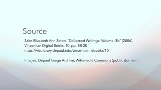 St. Elizabeth Ann Seton's notes on the Assumption of Mary | PPT