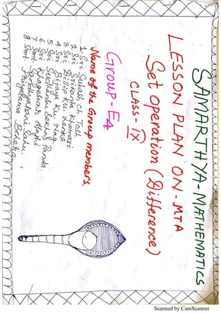 Set operation (difference ) class ix | PDF