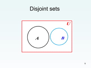 Set Operations Topic Including Union , Intersection, Disjoint etc De ...