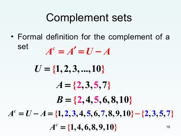 Set Operations Topic Including Union , Intersection, Disjoint etc De