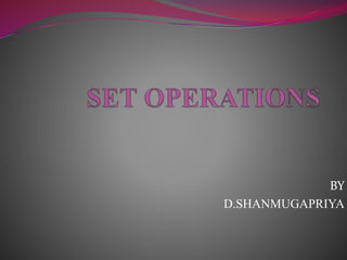Set operations | PPTX