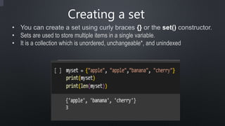 Set operations in python (Dutch national flag and count &say problem).pptx