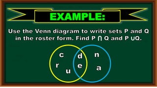 Set operations using Venn diagrams | PPTX