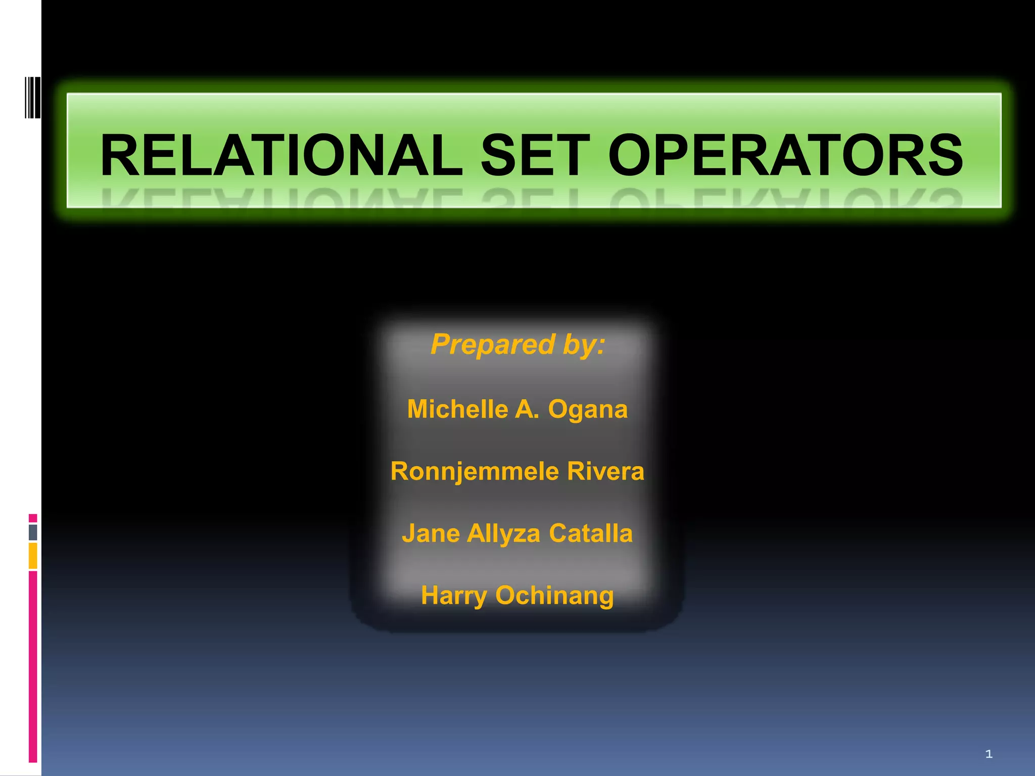 Set operators | PPTX