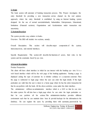Software Engineering Testing & Research | DOCX