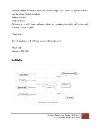 Software Engineering Testing & Research | DOCX