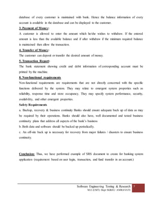Software Engineering Testing & Research | DOCX