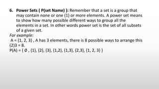 Set relationship, set operation and sigmoid | PPT