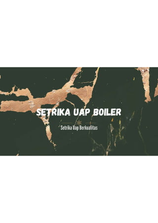 Penggunaan setrika uap | PDF