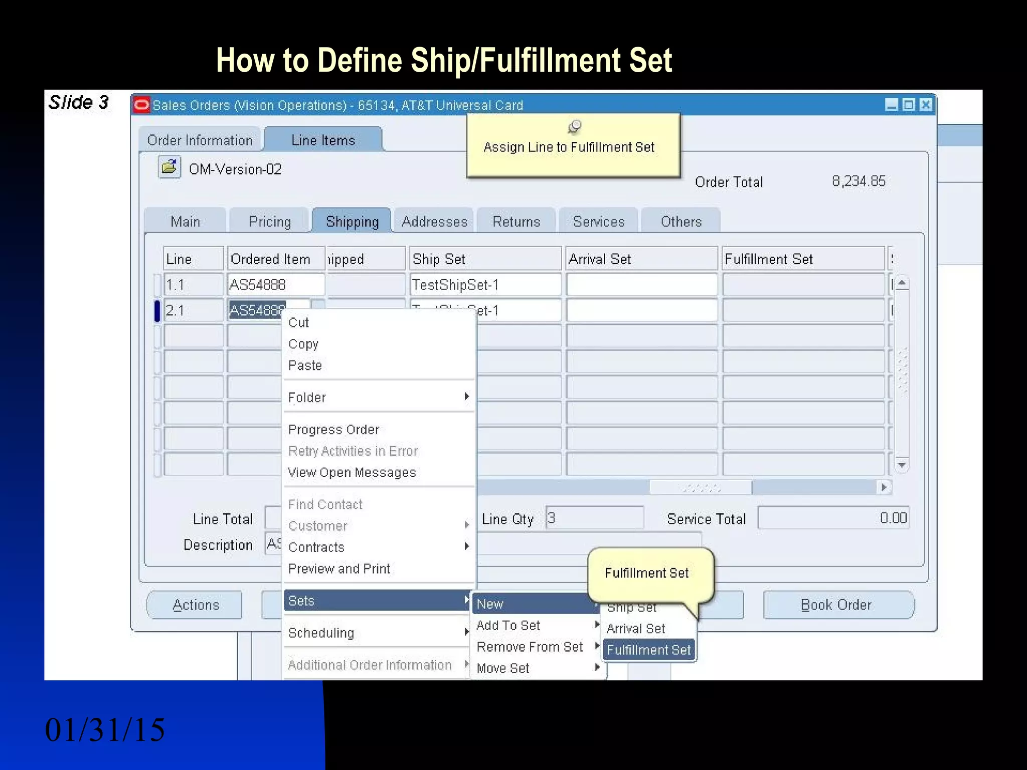 Order Line Sets in Oracle Order Management | PPT