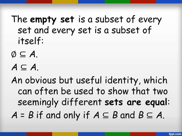 Sets in mathematics | PPT