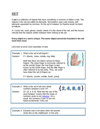 Sets | DOCX | Geography | Science