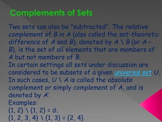 Sets class 11 | PPTX