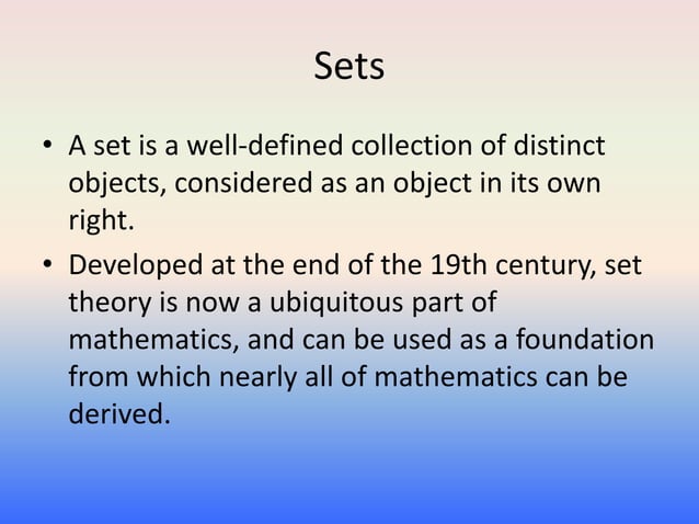 Sets | PPT