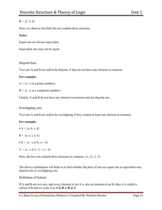 SETS in Discrete Structure | PDF | Physics | Science