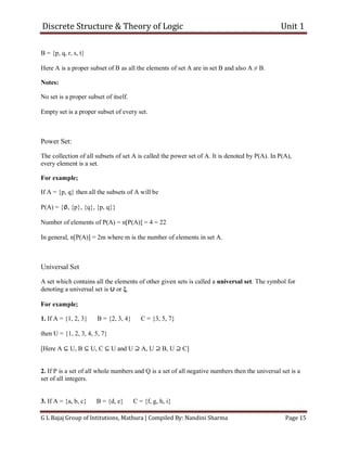 SETS in Discrete Structure | PDF | Physics | Science