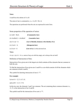 SETS in Discrete Structure | PDF | Physics | Science