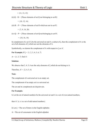 SETS in Discrete Structure | PDF | Physics | Science