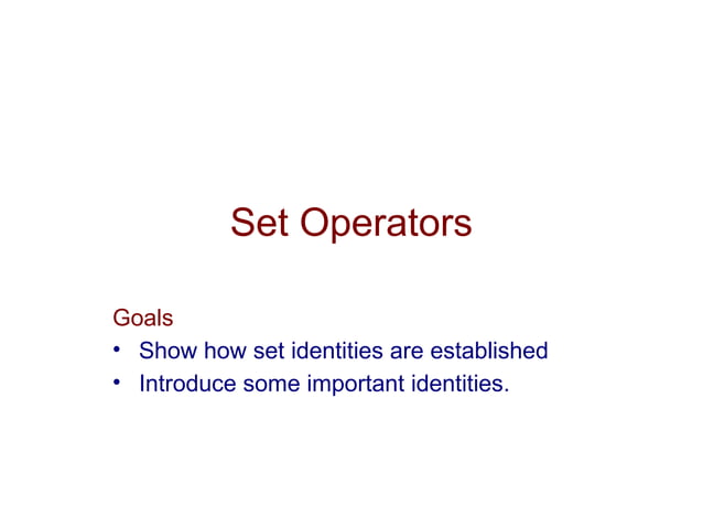 sets.pptx set operations set notation of sets | PPT