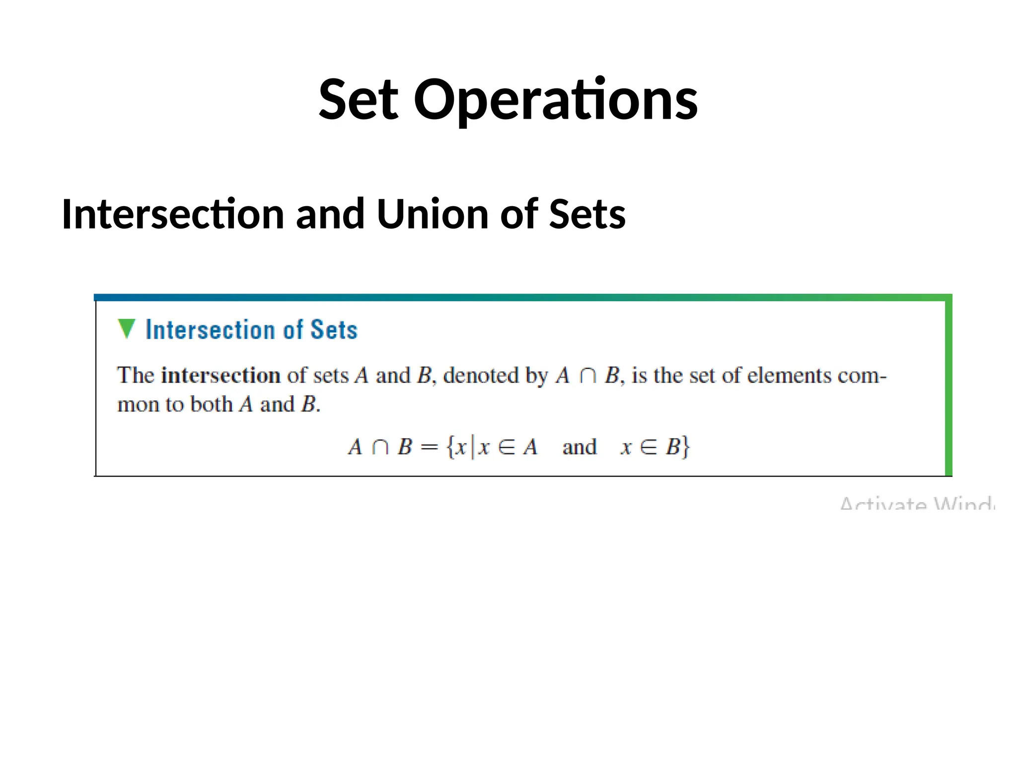 Sets.pptx mathematics in the modern world | PPTX