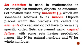 sets.pptxis a collection of well-defined, distinct objects | PPTX