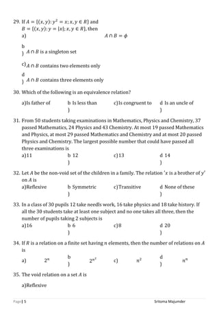 CBSE - Grade 11 - Mathematics - Sets - Multiple Choice Questions ...