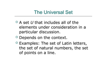 Sets lesson on set notation, operation etc..ppt
