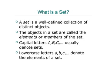 Sets lesson on set notation, operation etc..ppt