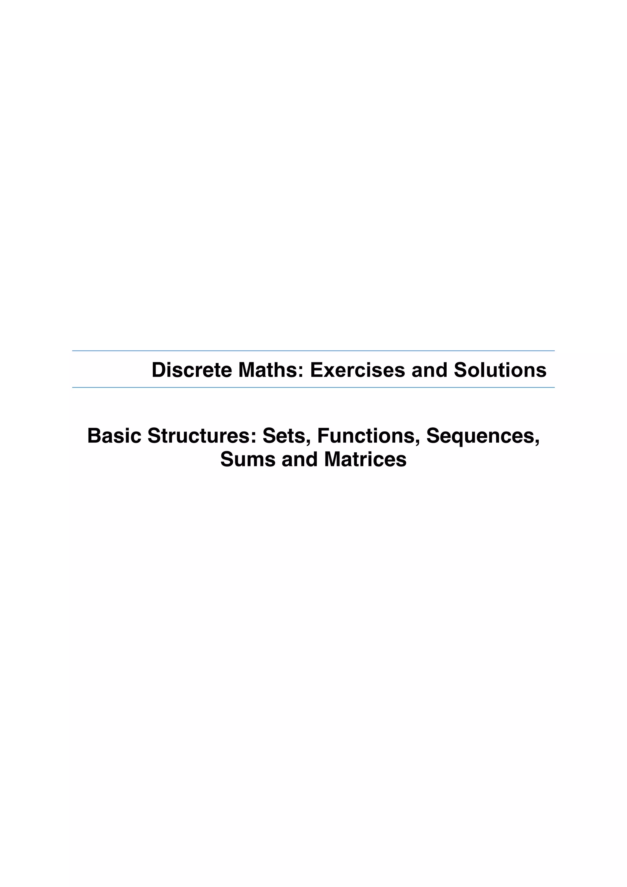 Sets functions-sequences-exercises | PDF