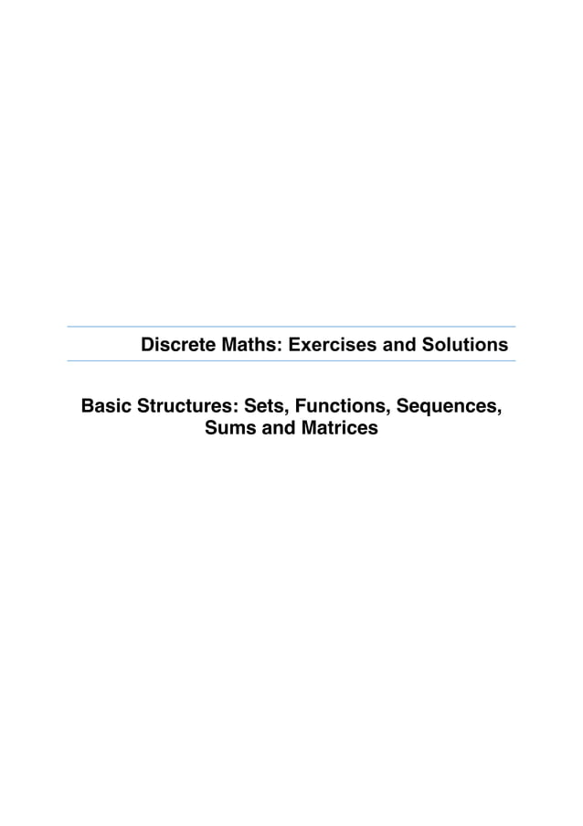 Sets functions-sequences-exercises | PDF | Physics | Science