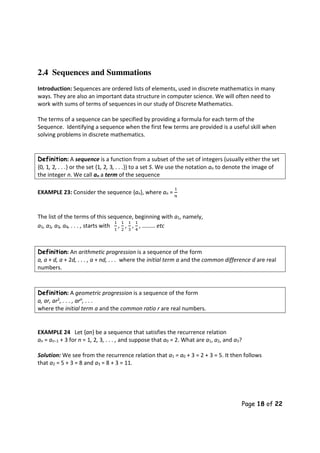Sets functions-sequences-exercises | PDF