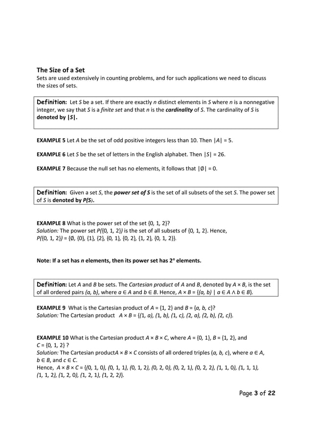 Sets functions-sequences-exercises | PDF | Physics | Science