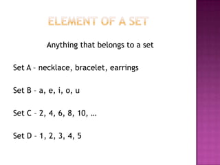 Definition of a Set | PPTX