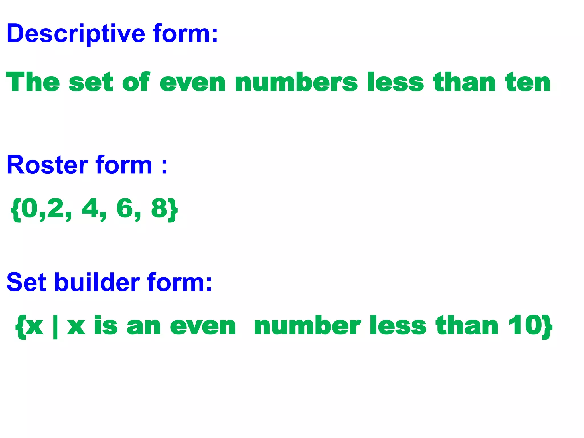Sets introduction | PPT