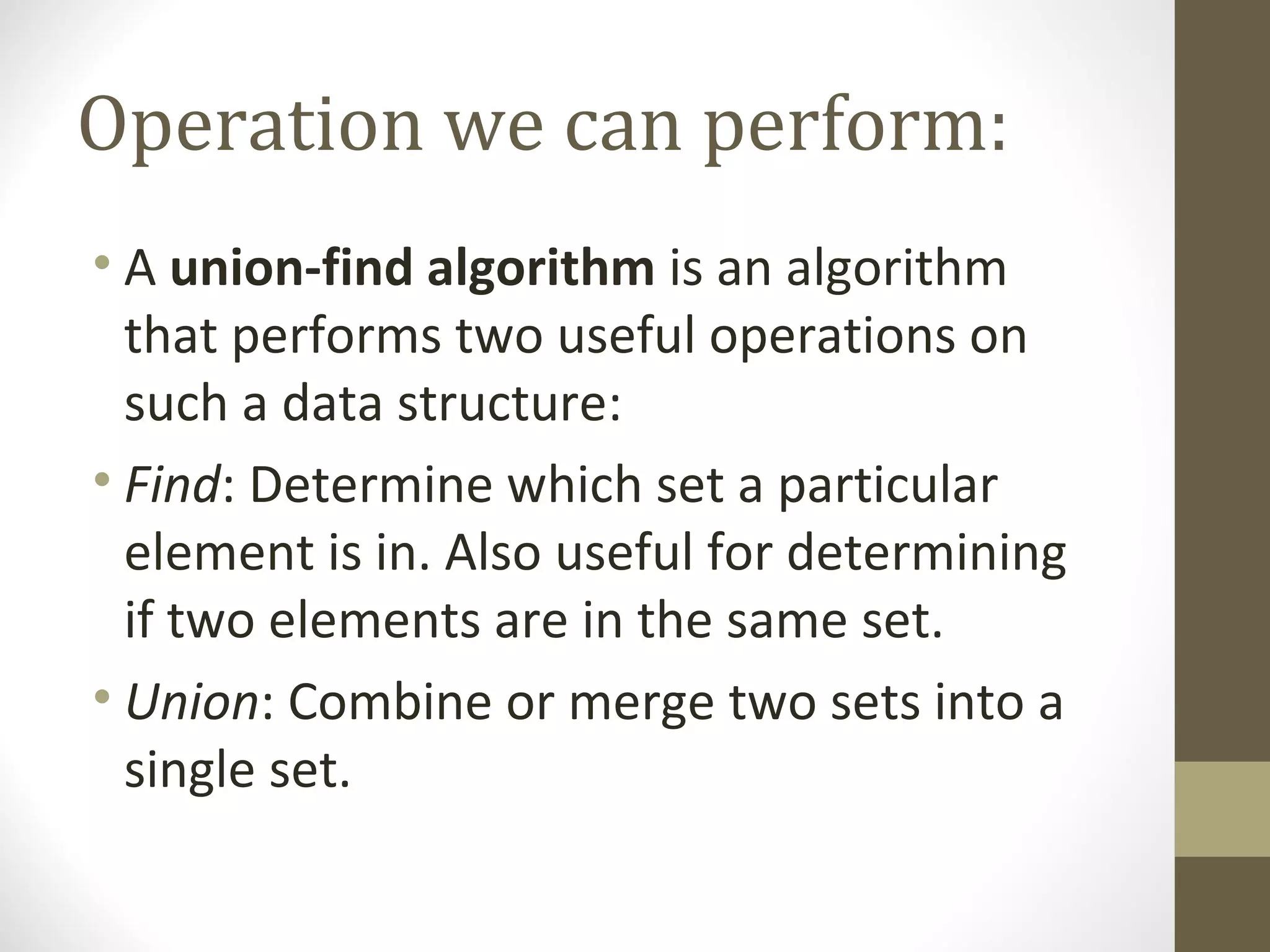 Sets and disjoint sets union123 | PPT