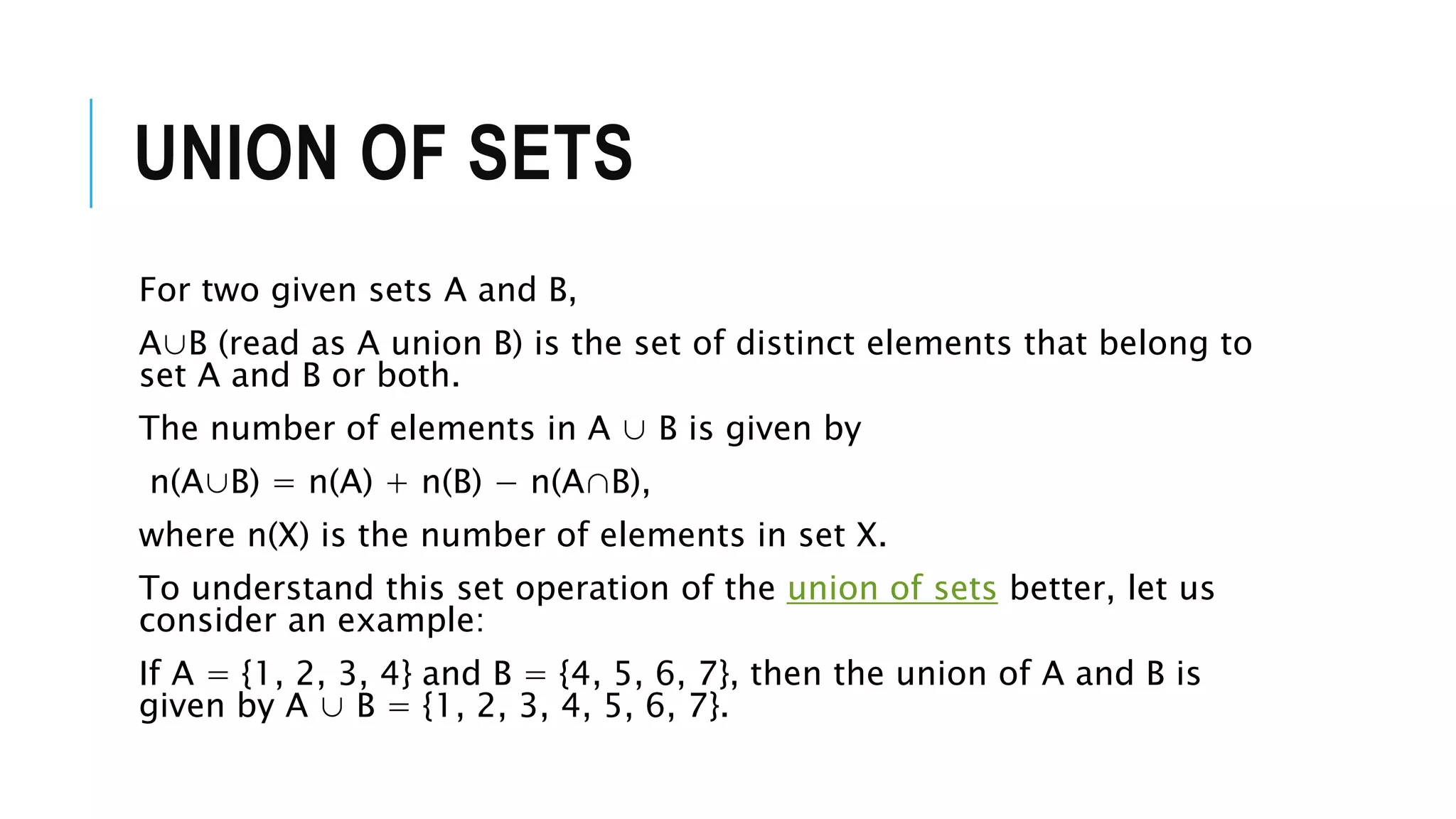 Sets and relations | PPTX