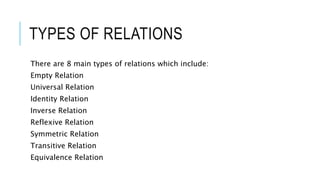 Sets and relations | PPTX