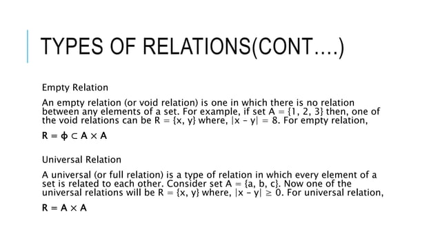 Sets and relations | PPTX