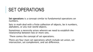 Sets and relations | PPTX