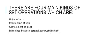 Sets and relations | PPTX